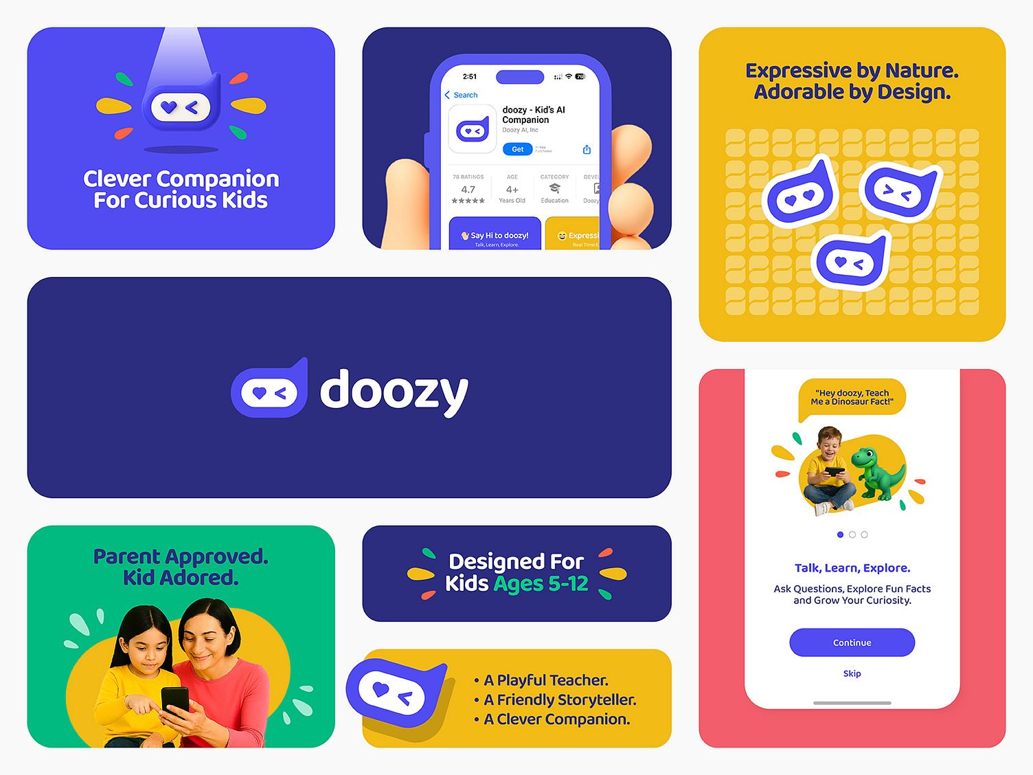 doozy Logo & Identity – Playful Branding For Kids AI Companion by Rafij ...