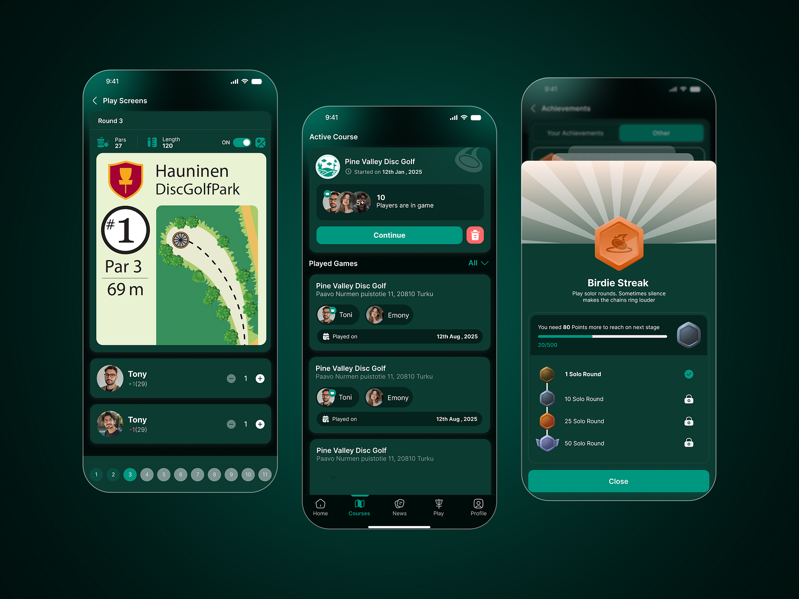 Disc Golf Mobile App UI Design by Asif Iqbal on Dribbble