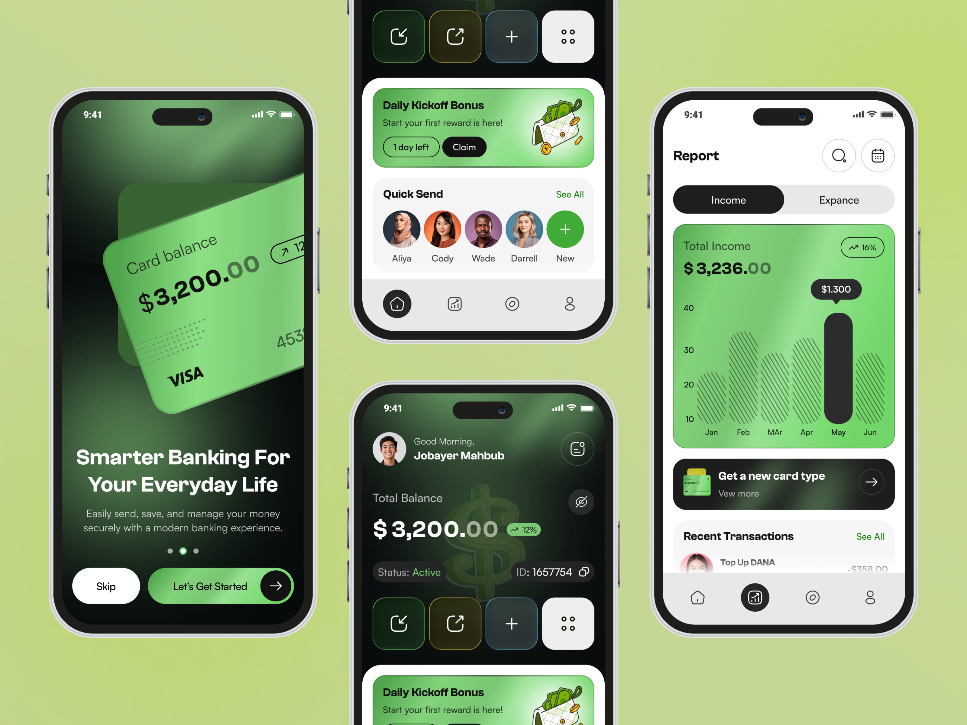 Smart Finance App UI – Modern Money Management Experience by Jobayer ...