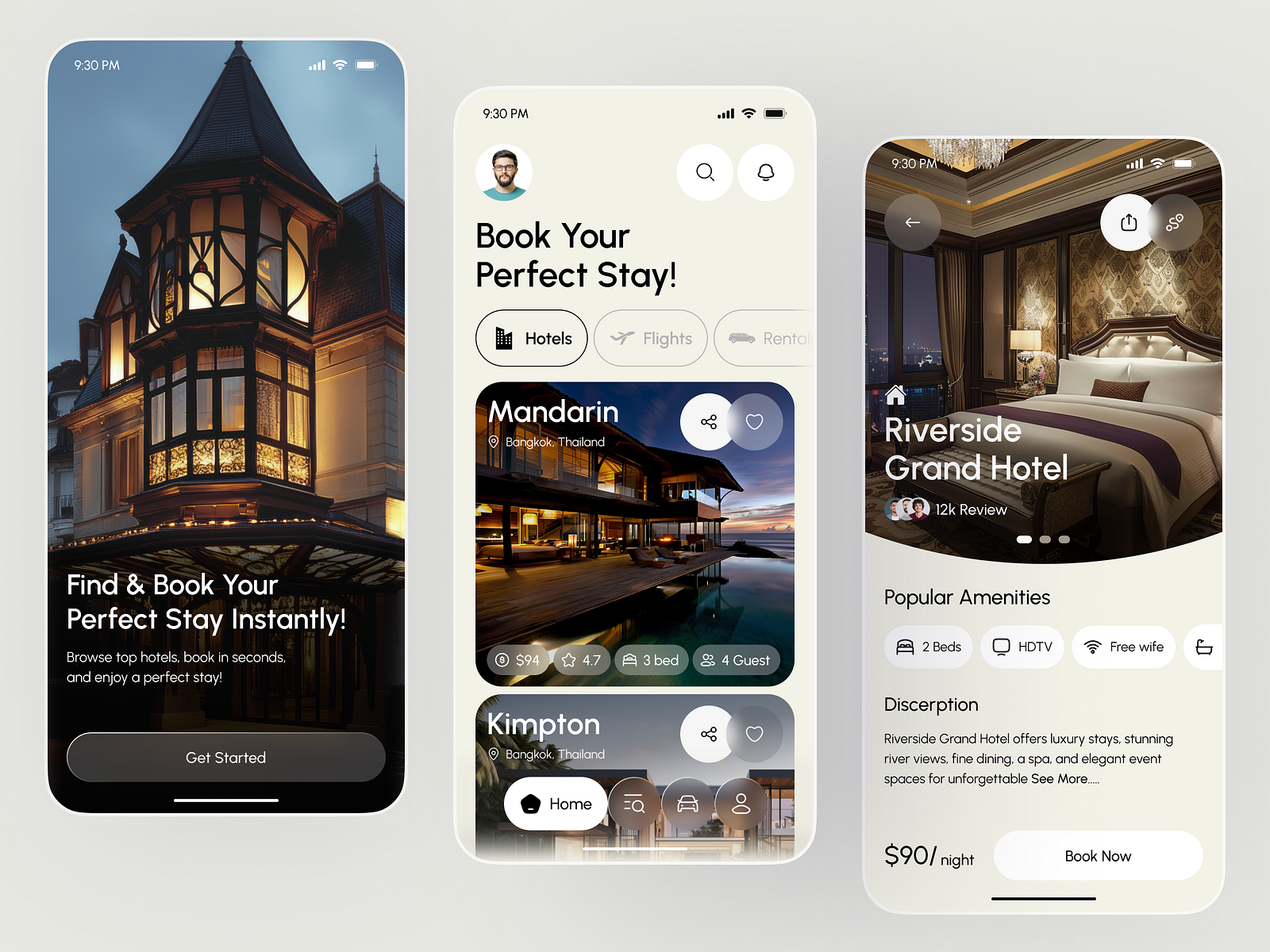 Hotel Booking Mobile App UI Design by Sk Nahid Hasan on Dribbble