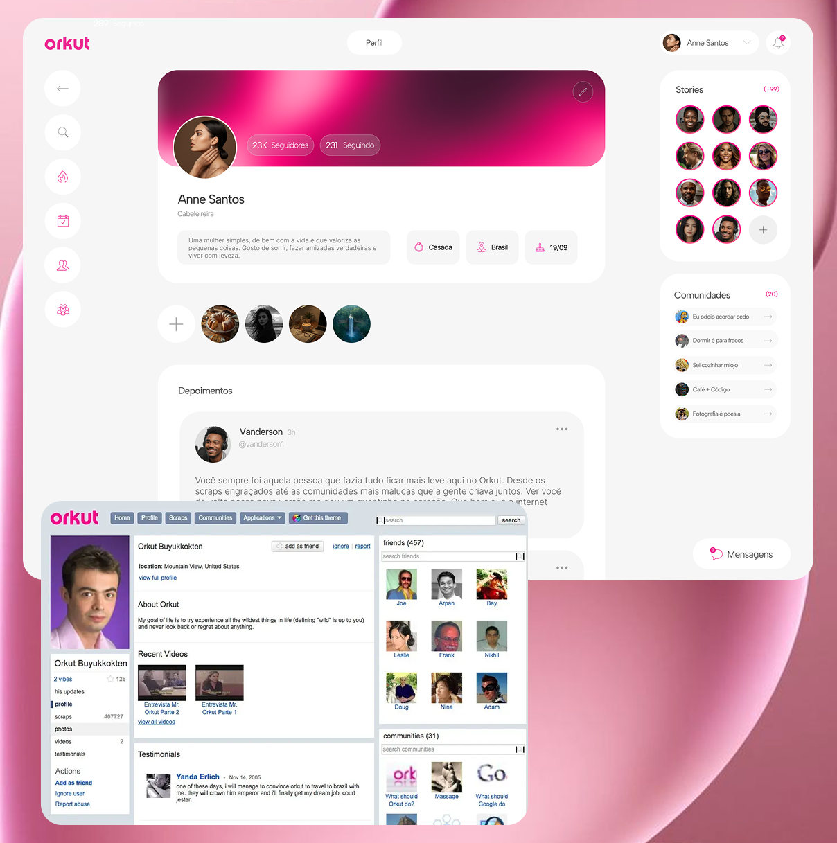 UI / UX - Orkut 2025 by Victor Brandão on Dribbble