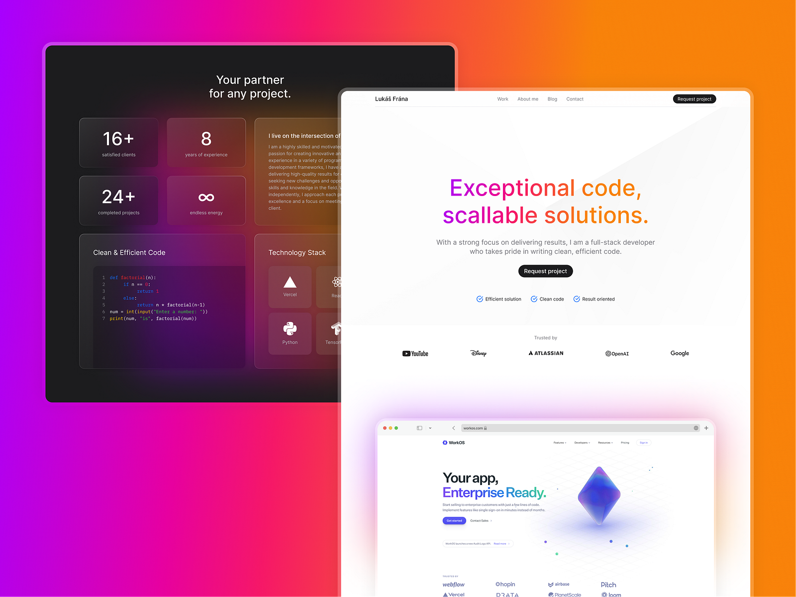 Developer Portfolio: Landing Page by Filip Lanči on Dribbble
