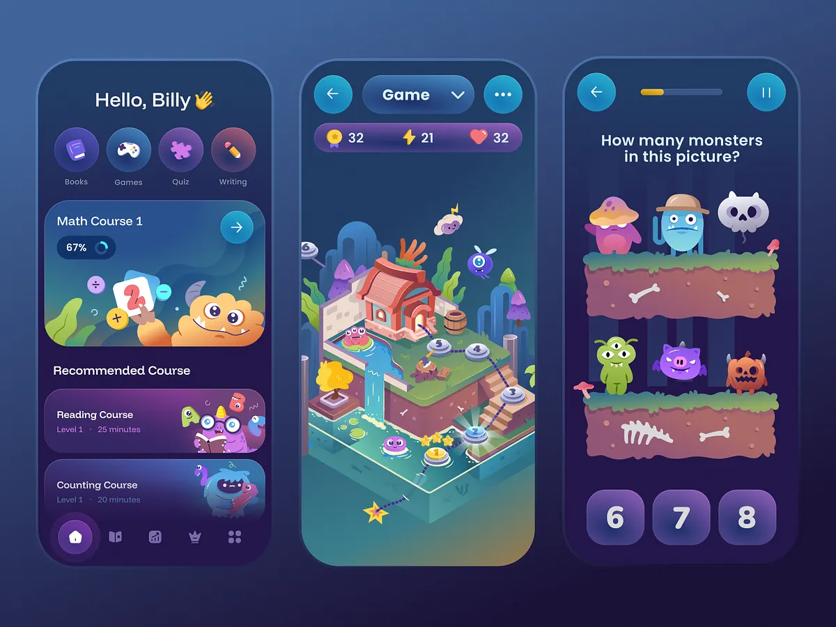 Browse thousands of Kids App UI images for design inspiration | Dribbble