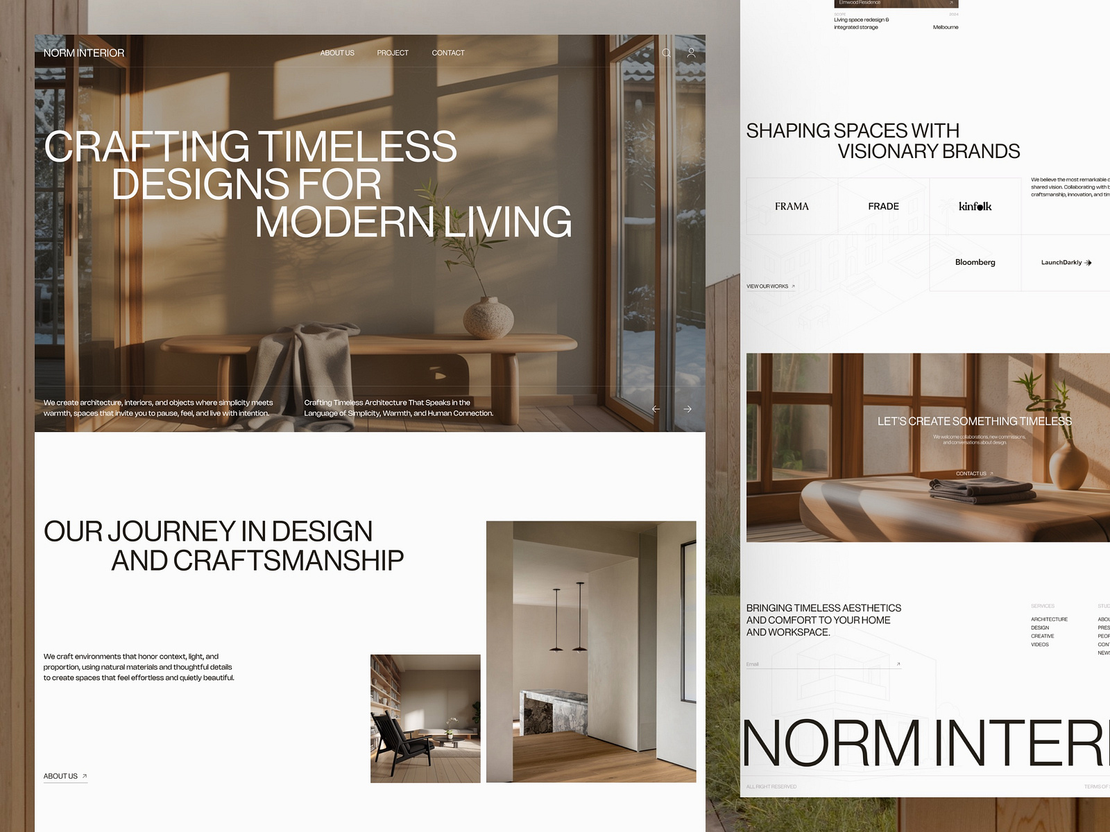 NI - Elegant Clean Minimalist Interior Design Website Main Page by LAIN ...