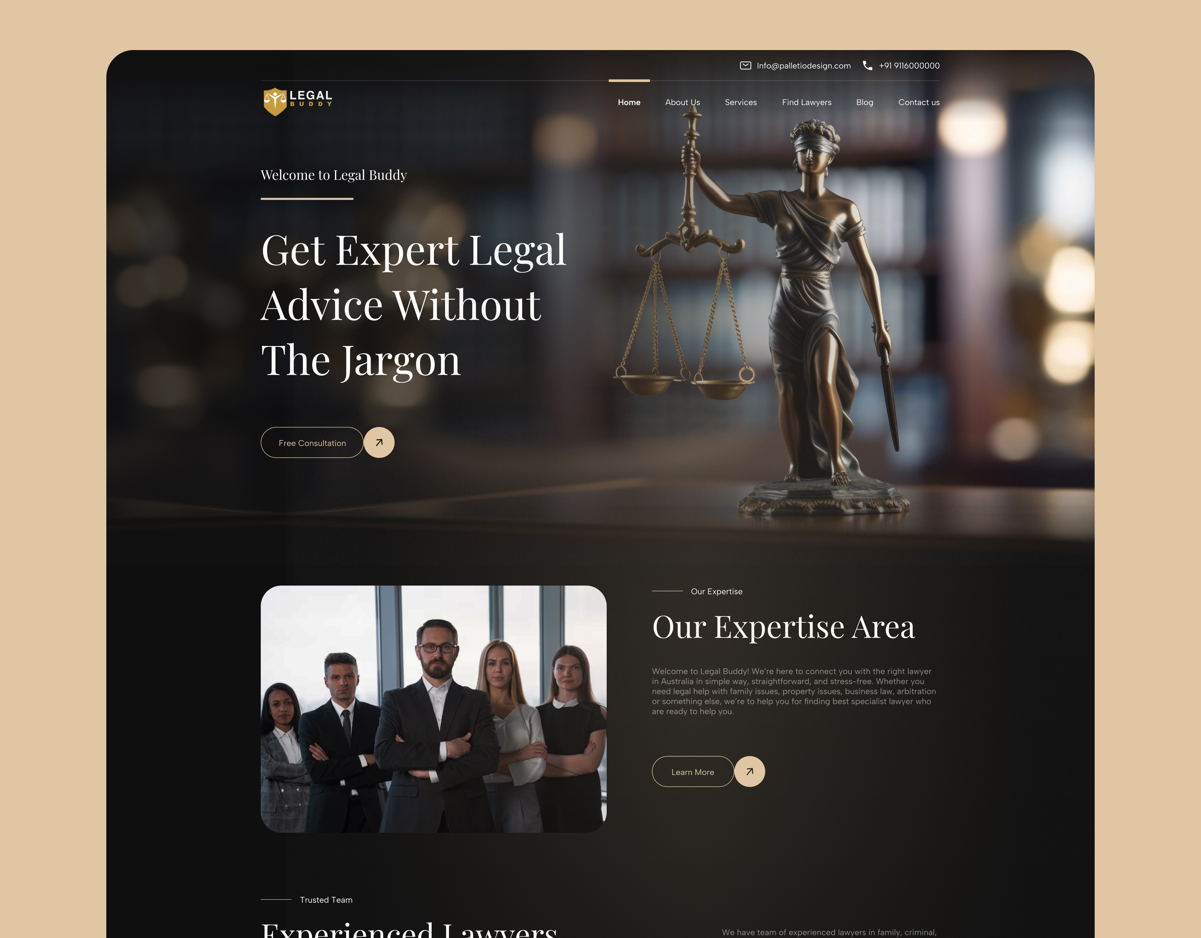 Law Firm Website UI/UX Design | Website Design by Palletio Design ...