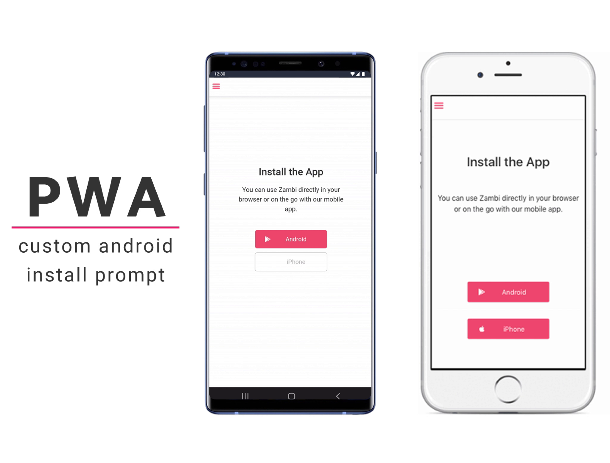 Custom PWA install prompts by Rob G on Dribbble