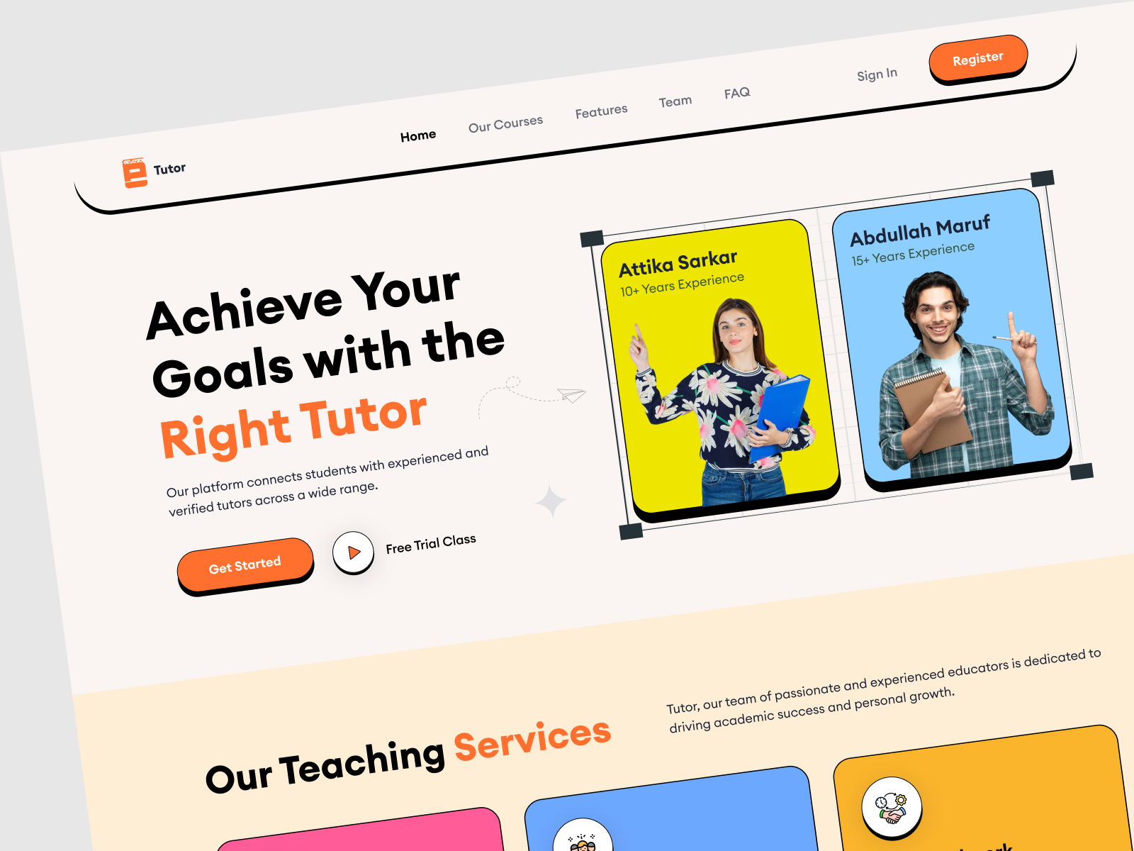 Online Course Landing Page by Sharifulgr for Ovious.Studio on Dribbble