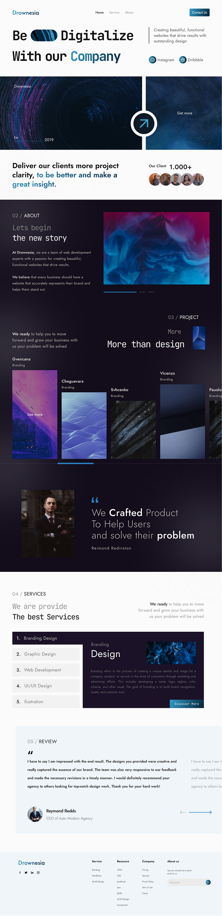 Drownesia - Company Landing Page by Hisyam Hawari for Matriks Studio on ...