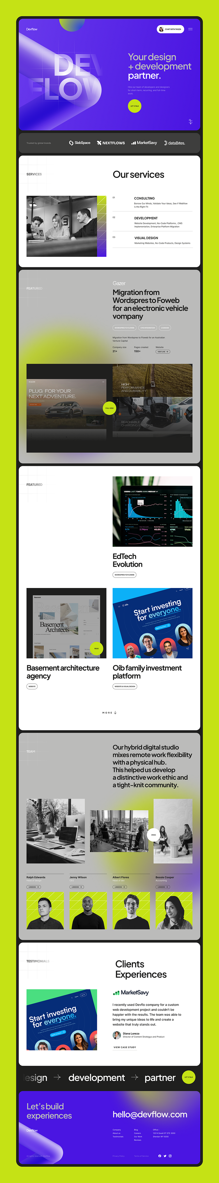 Devflow - Web Developer Landing Page by Aryo Pamungkas for SLAB Design Studio on Dribbble