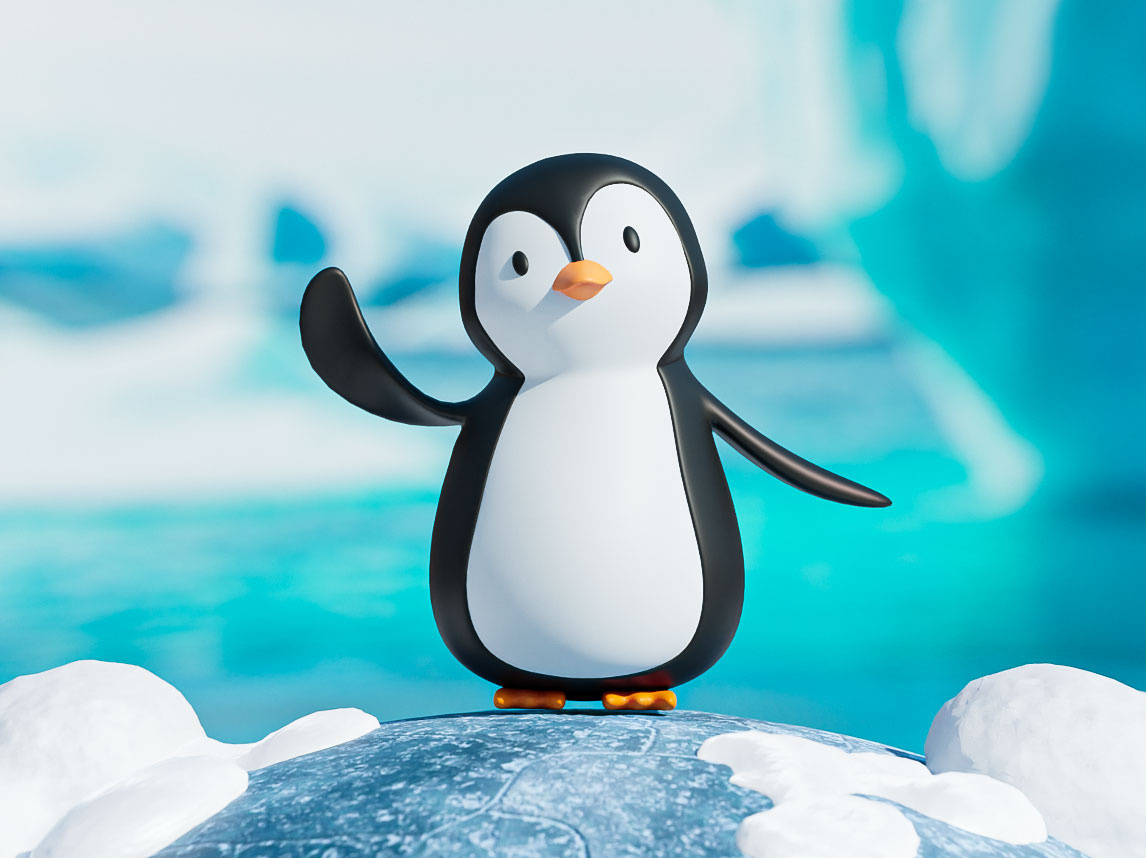 3D Cute Penguin - 3d character by Armin on Dribbble