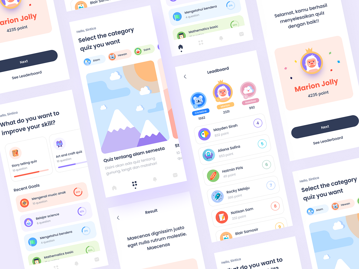 Browse thousands of Quiz UI images for design inspiration | Dribbble