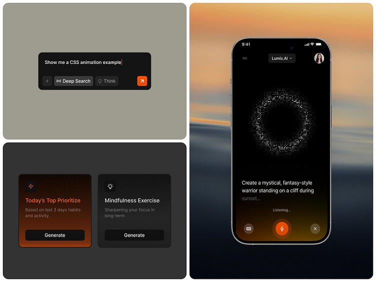 Lumix - AI Platform Mobile App by Barly Design for Uxerflow on Dribbble