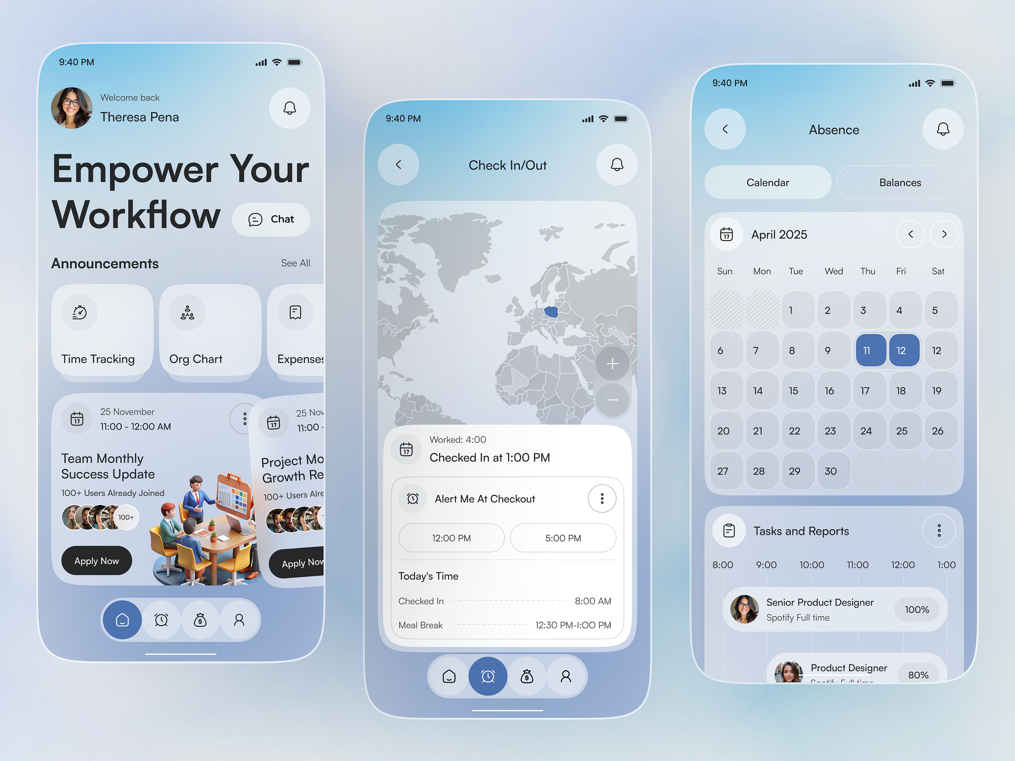 HR Management Mobile App – Time Tracking, Attendance & Workflow by ...