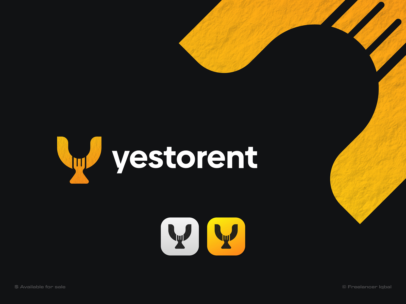 Y Restaurant Logo, Y Logo, Food Logo Design by Freelancer Iqbal on Dribbble