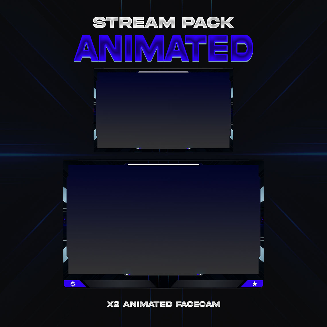 Animated Modern Abstract Stream Overlay Pack I Twitch Overlay by ...