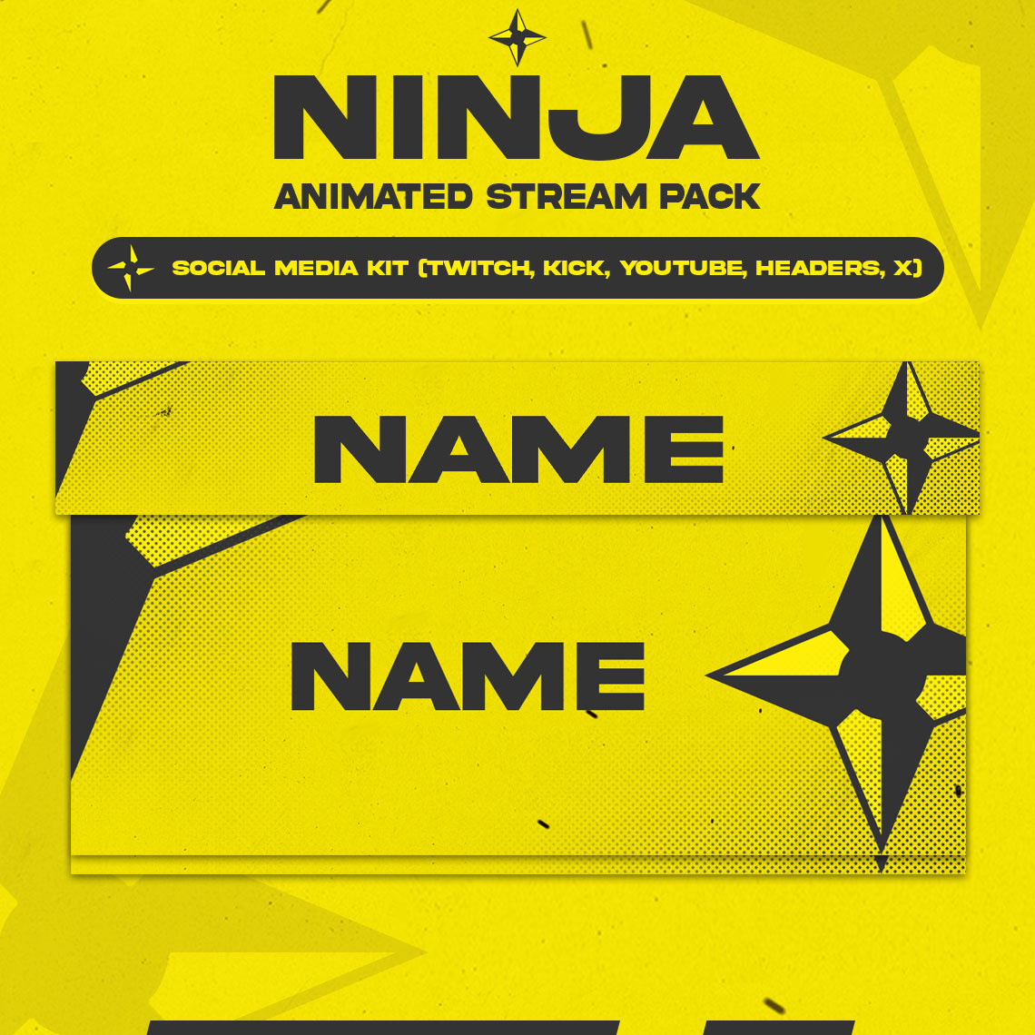 Shuriken Ninja Animated Stream Pack | Premium Animated Stream by ...
