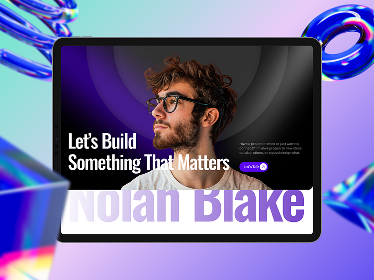 Modern Portfolio Website – Nolan Blake by Badhon Kormokar on Dribbble