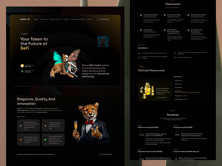 Web3 DeFi Dashboard Landing Page UI – Dark Mode Figma by Alamin Hasan on Dribbble