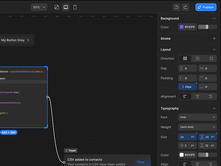 Flowbite no-code ai vibedesign website builder by Virgil Pana on Dribbble