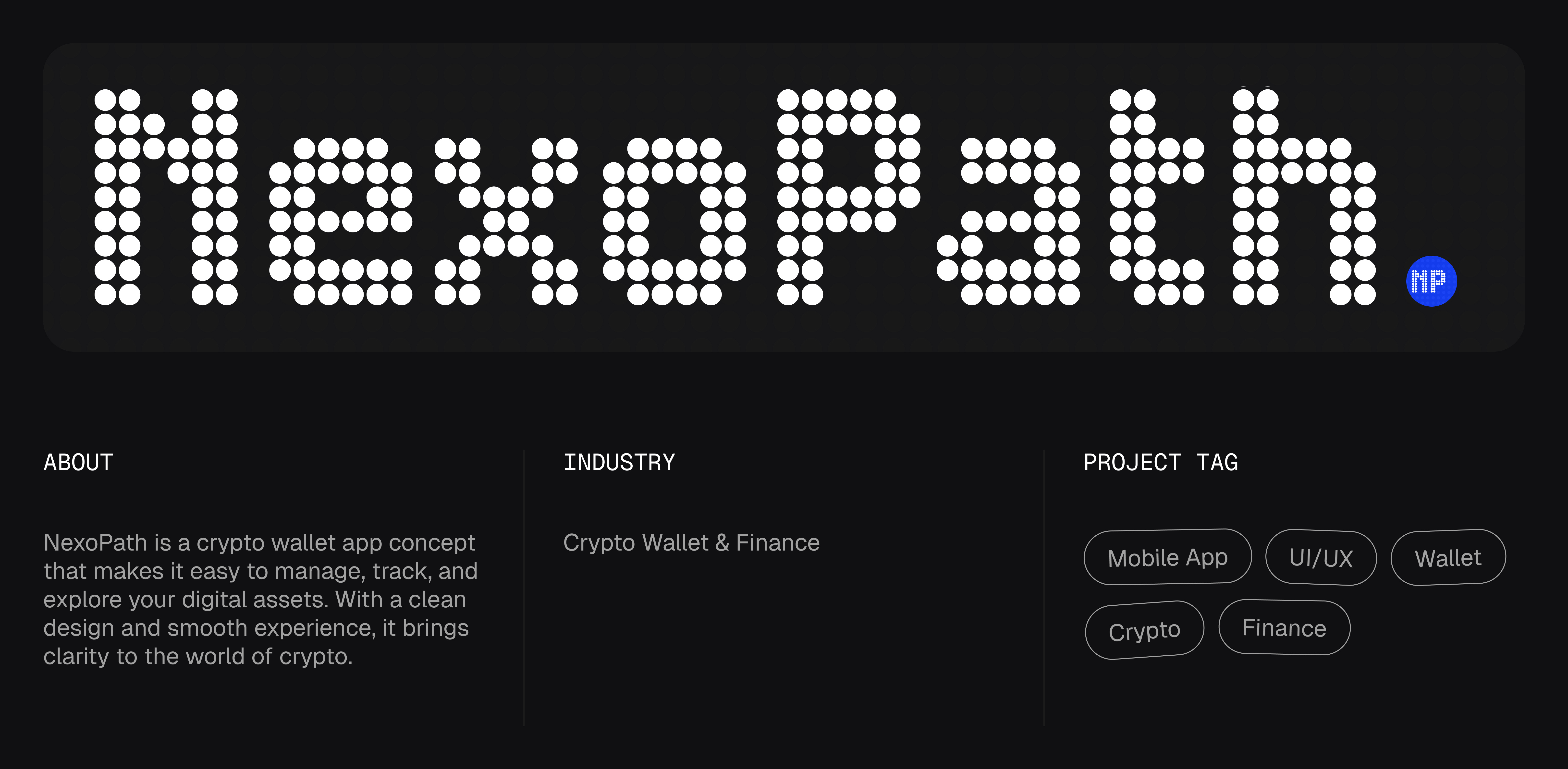 NexoPath - Crypto Wallet by David Satria for Potara Studio on Dribbble