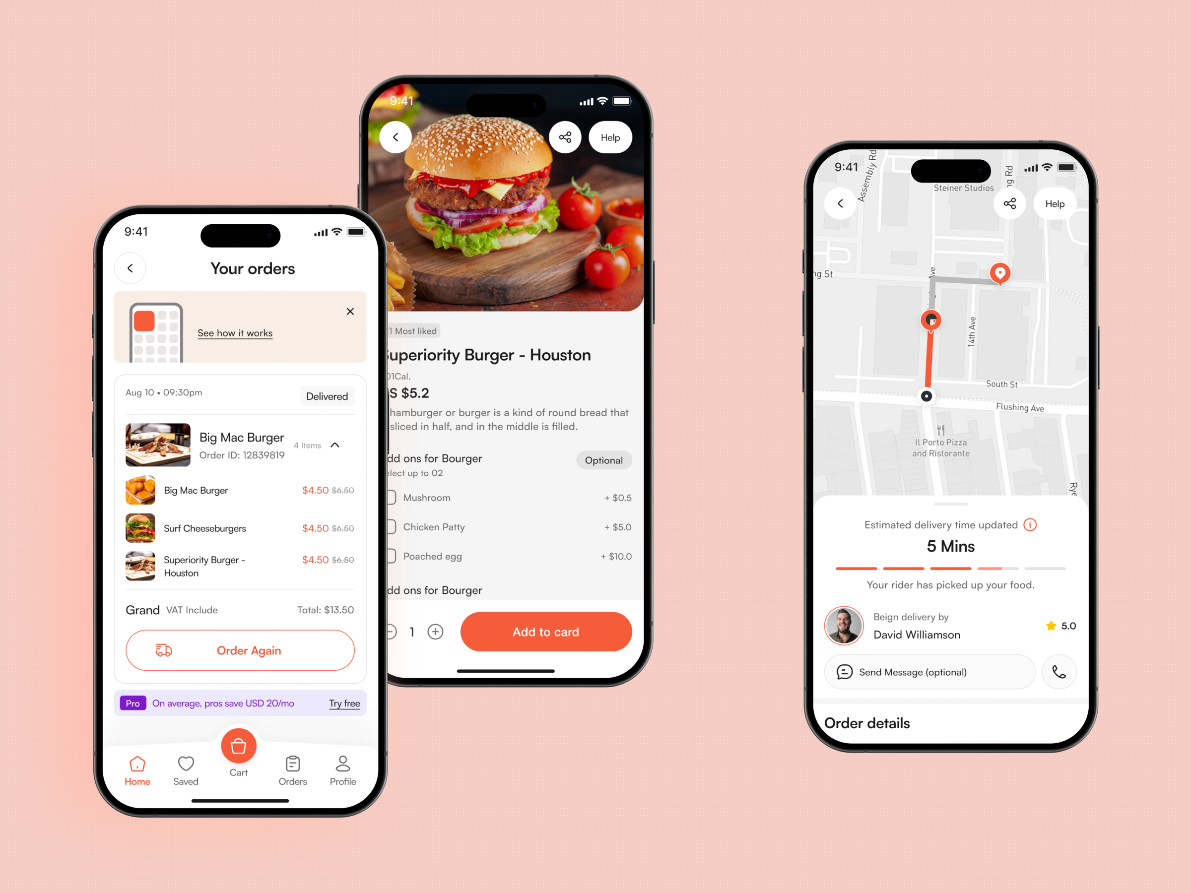 Food Delivery App UI –Complete Journey from Ordering to Delivery by ...