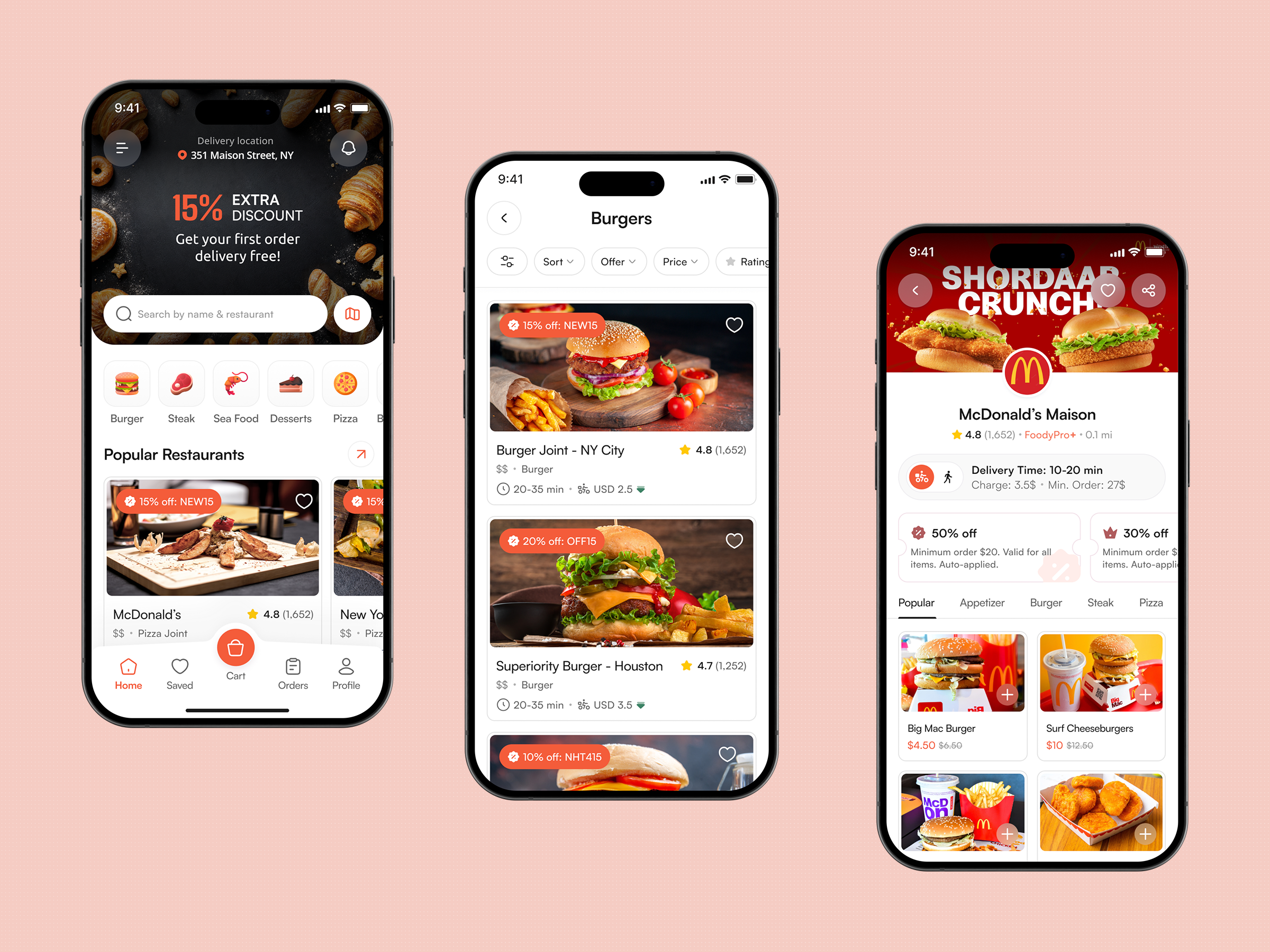 Food Delivery App UI –Complete Journey from Ordering to Delivery by ...