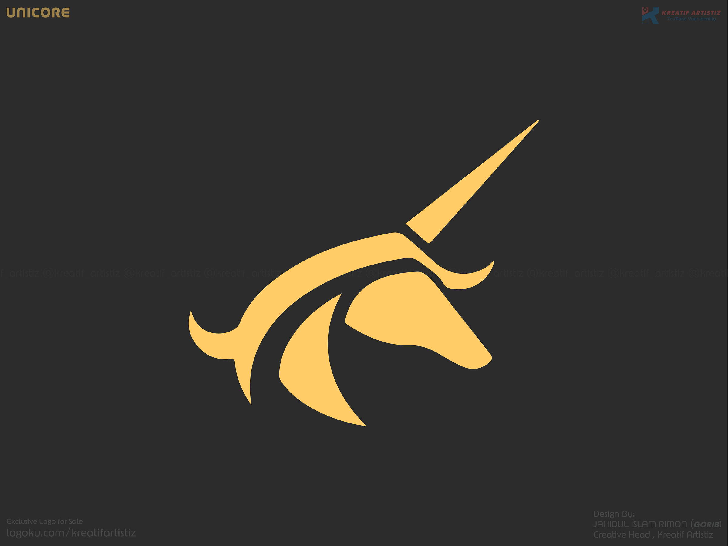Unicore – Unicorn Logo by Jahidul Islam Rimon on Dribbble