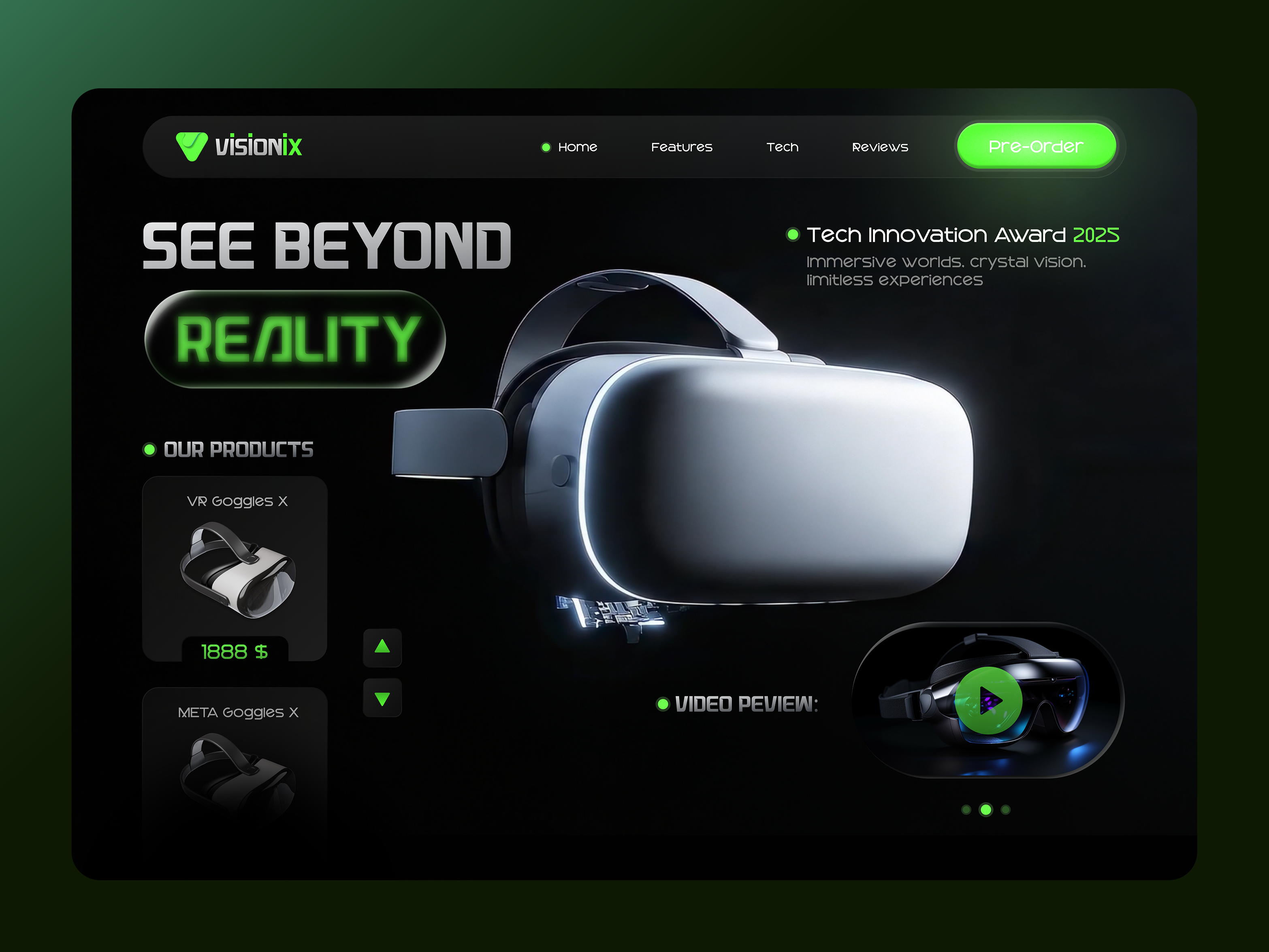 VisioniX - VR Landing Page UI Design by Atiqul Islam Ashif on Dribbble