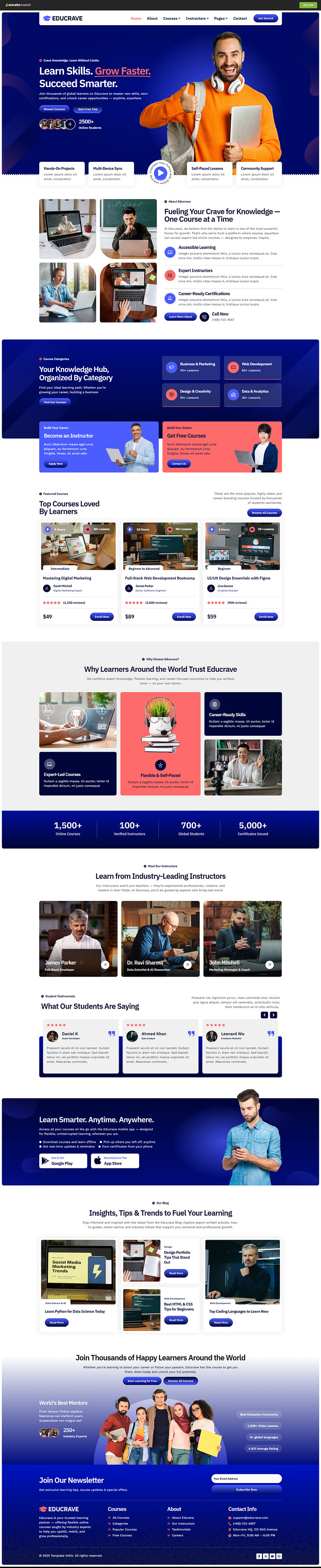 Online Courses Elementor Template Kit by Rasel Uddin on Dribbble