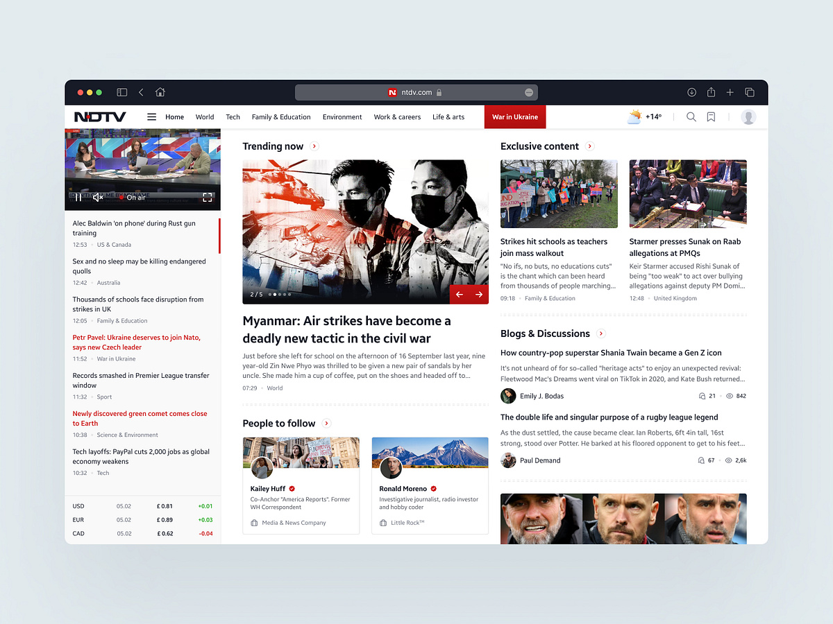 News UI designs, themes, templates and downloadable graphic elements on ...