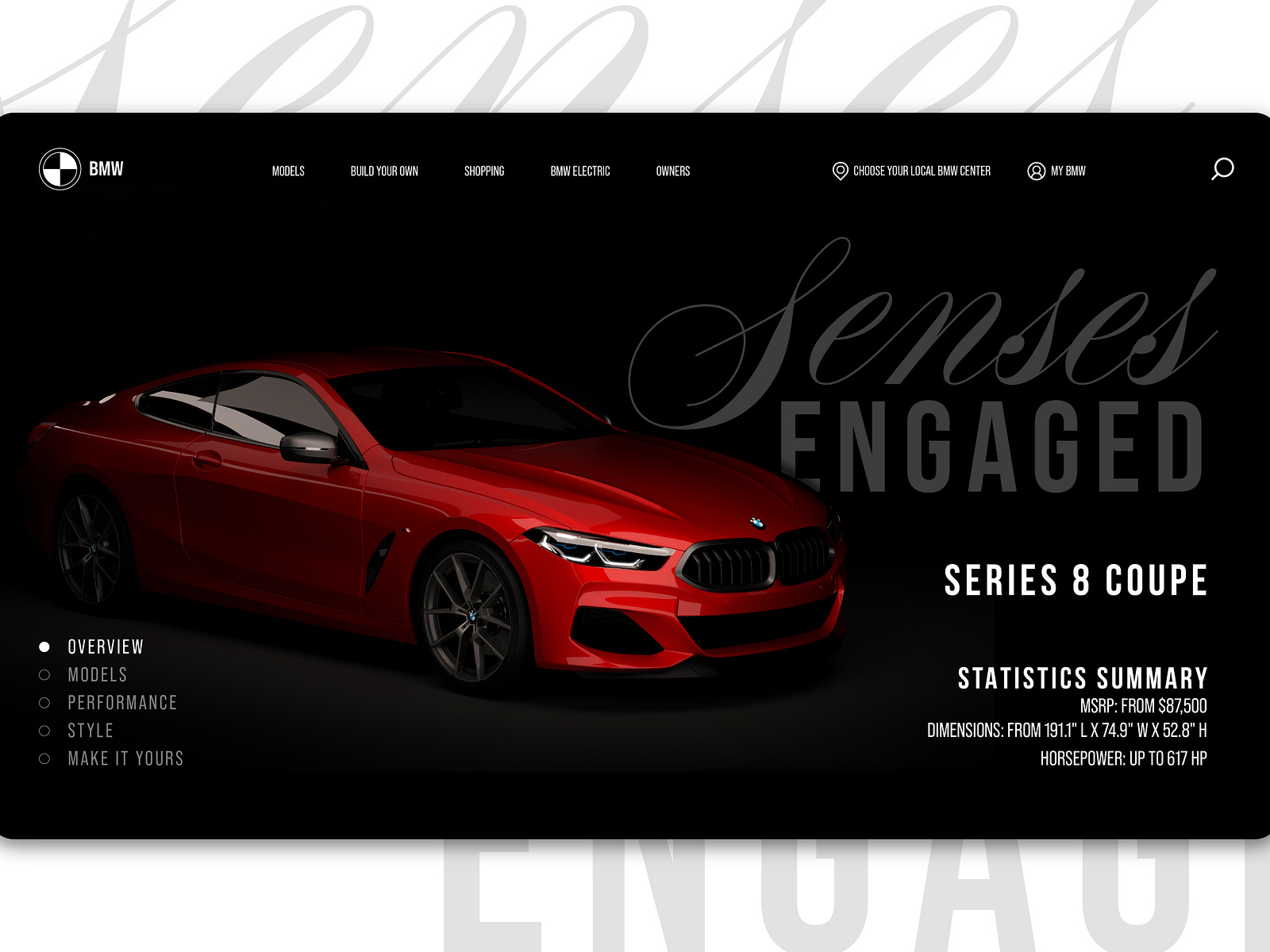 BMW Website Layout by Full Circle Design Studio on Dribbble
