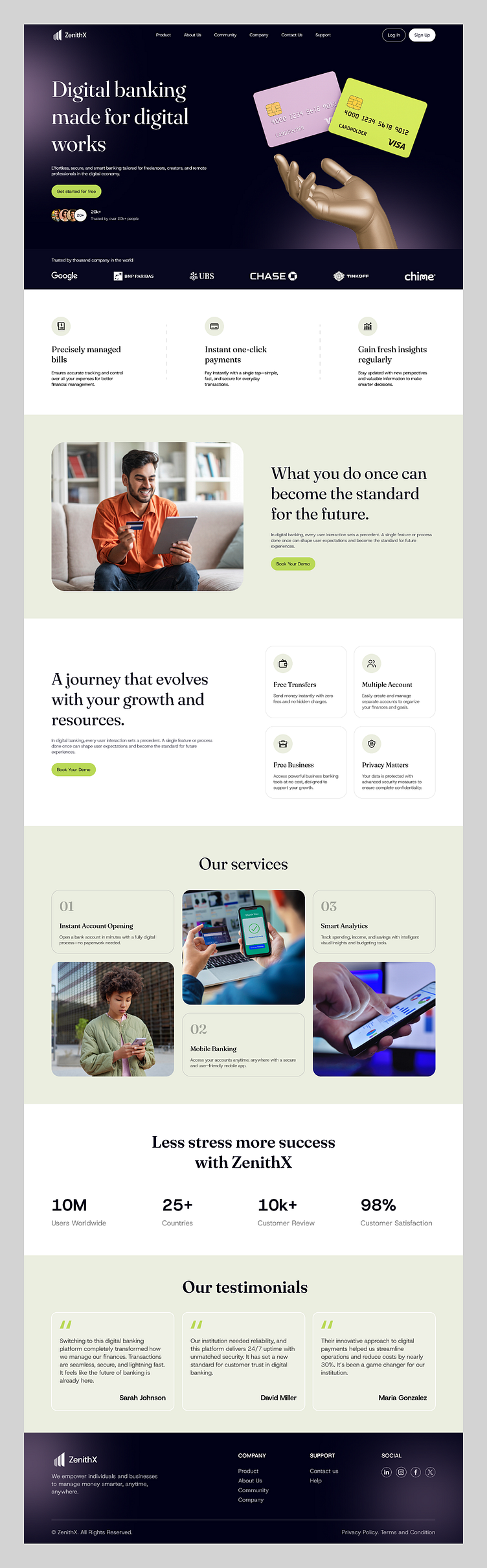 Digital Banking Landing Page Design by SPEC INDIA on Dribbble