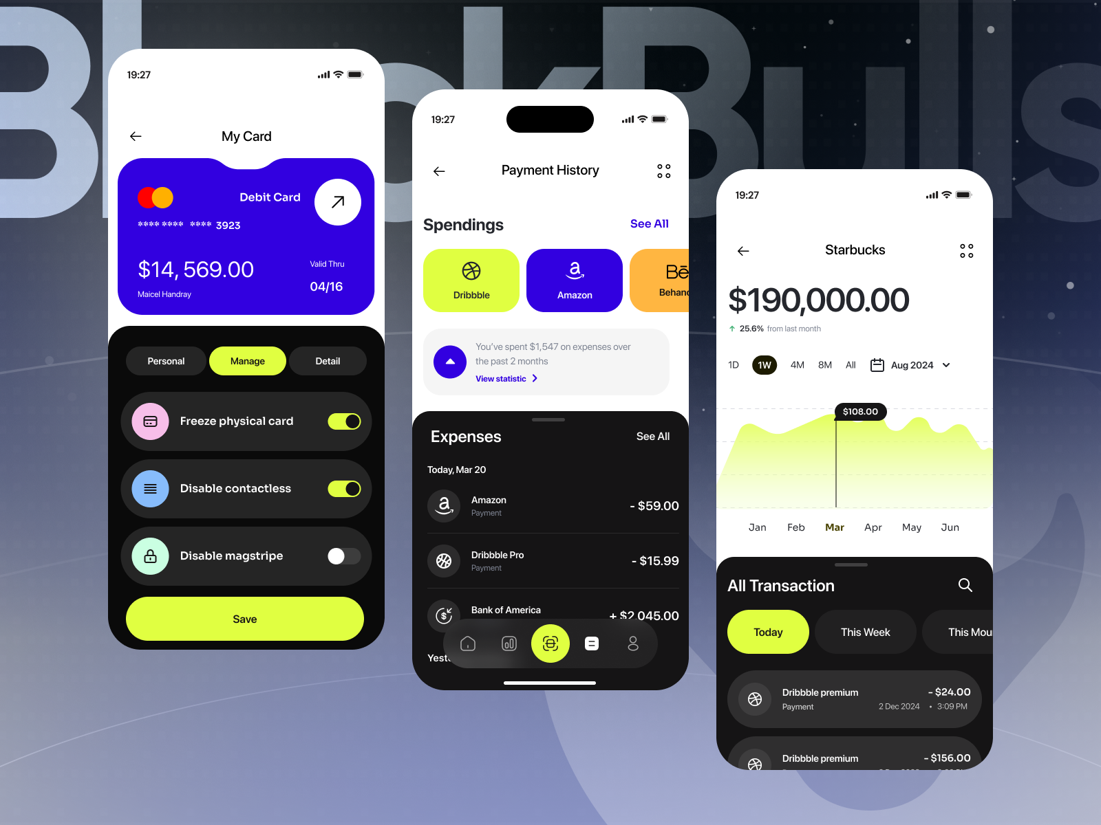Finance mobile application ui design by Black Bulls on Dribbble