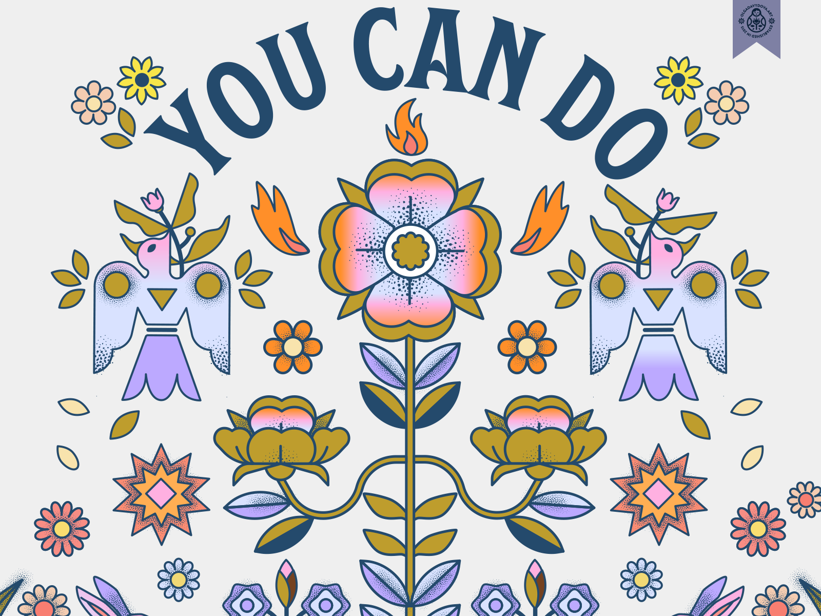 You Can Do Big and Scary Things by Olga Davydova on Dribbble
