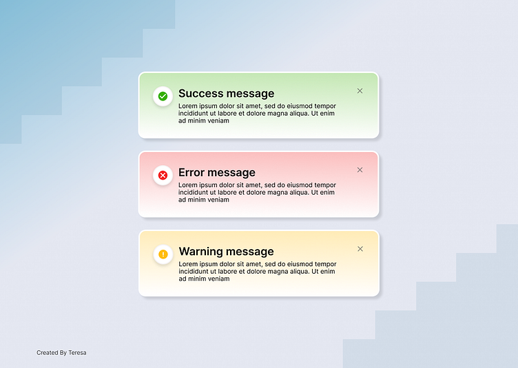 Alert Notifications – UI/UX Design by Teresa Puji Astuti on Dribbble