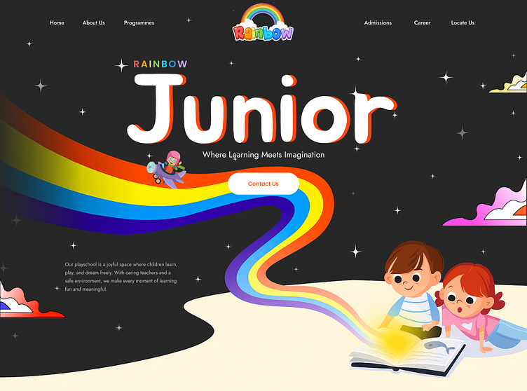 Rainbow - Kids School Website by Aura RebelCraft on Dribbble