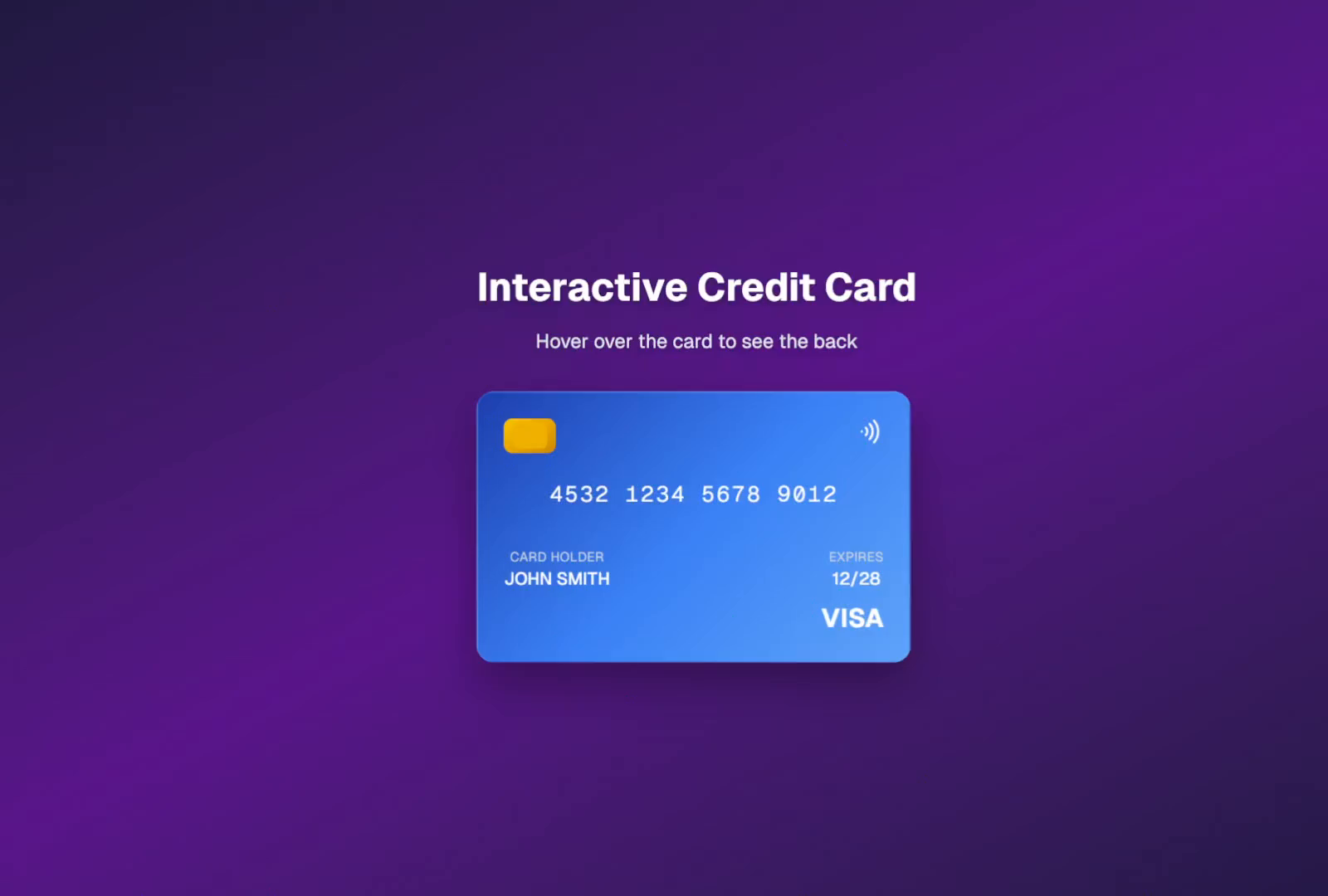 💳Interactive Credit Card UI by Adryan Prawira on Dribbble