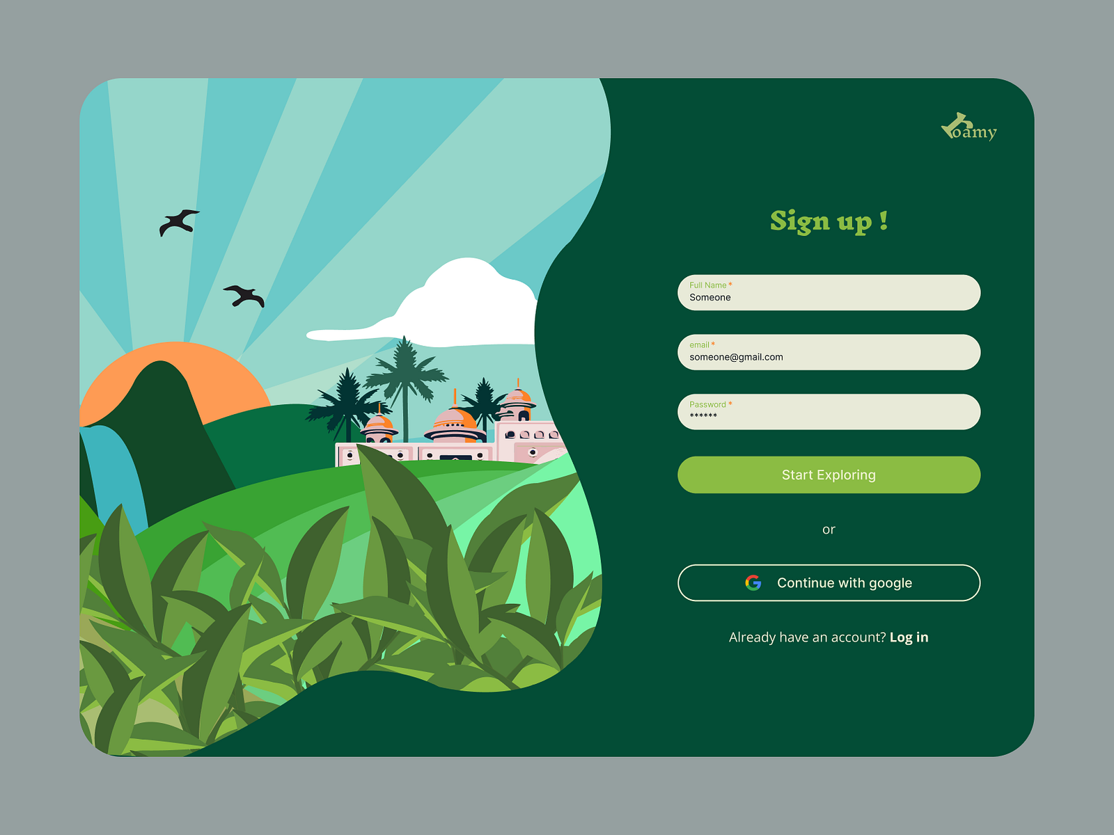 Sign Up Page- UI Design by Ferdous Sabrina on Dribbble