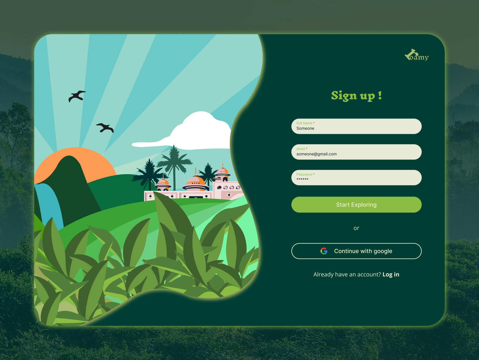 Sign Up Page- UI Design by Ferdous Sabrina on Dribbble