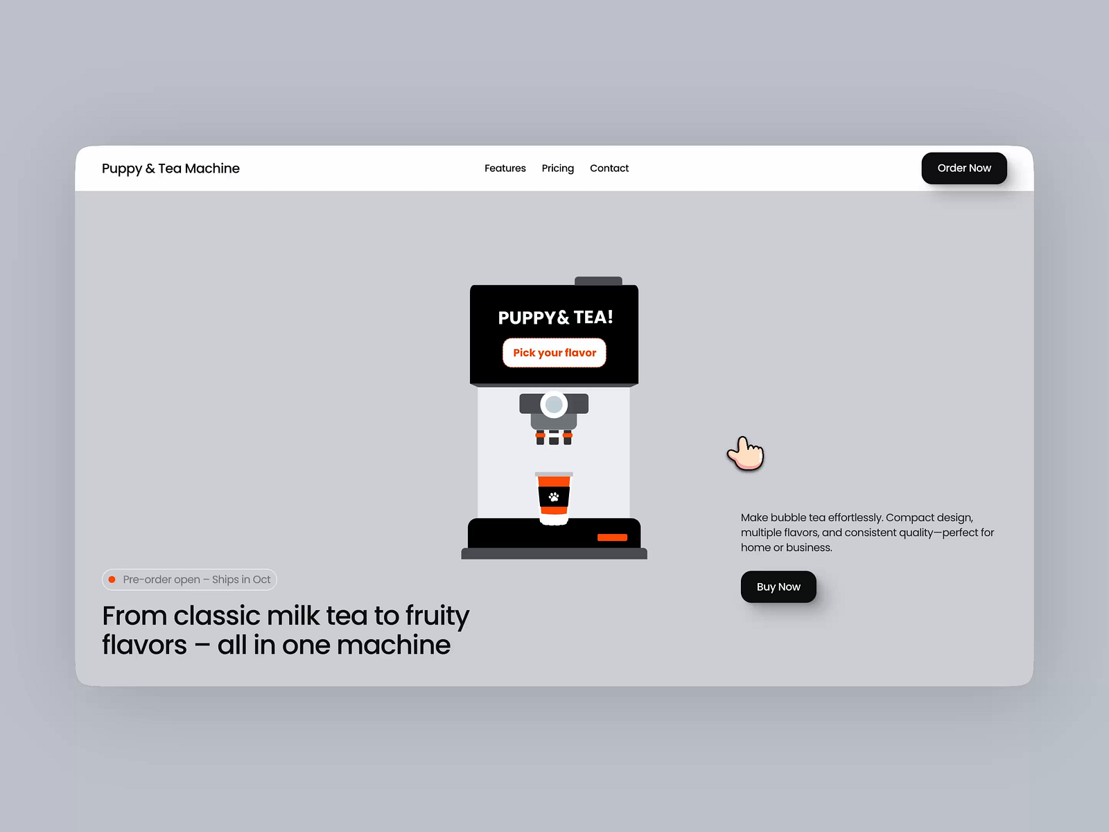 Interactive Bubble Tea Website by Tran Y Nhi on Dribbble