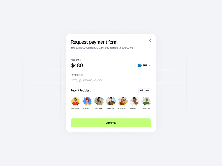 Payment Request Form — Modern UI/UX Design by Zain's Studio on Dribbble