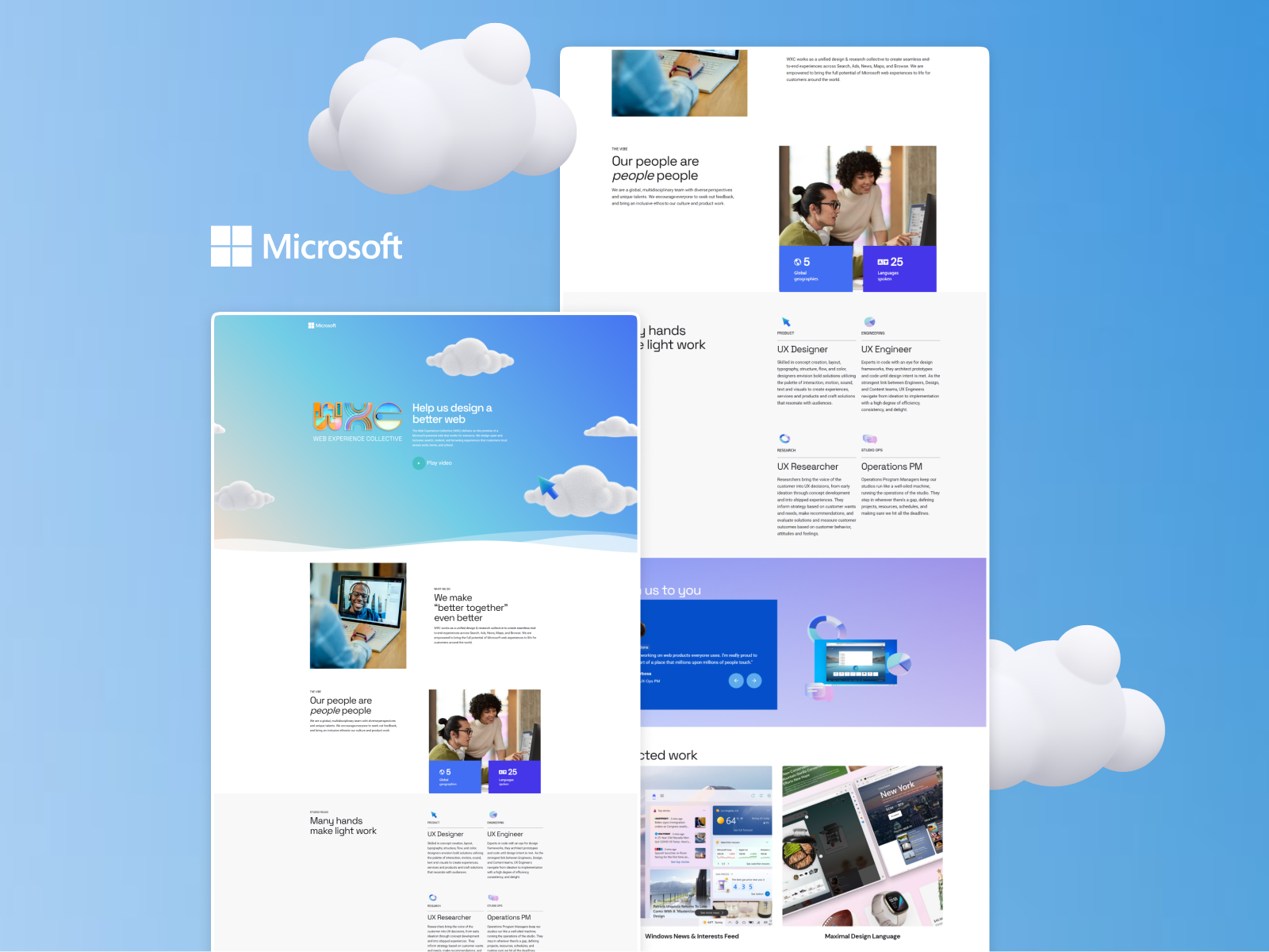 (WXC)+ MICROSOFT UI/UX WEBSITE DESIGN by Rinor Rama on Dribbble