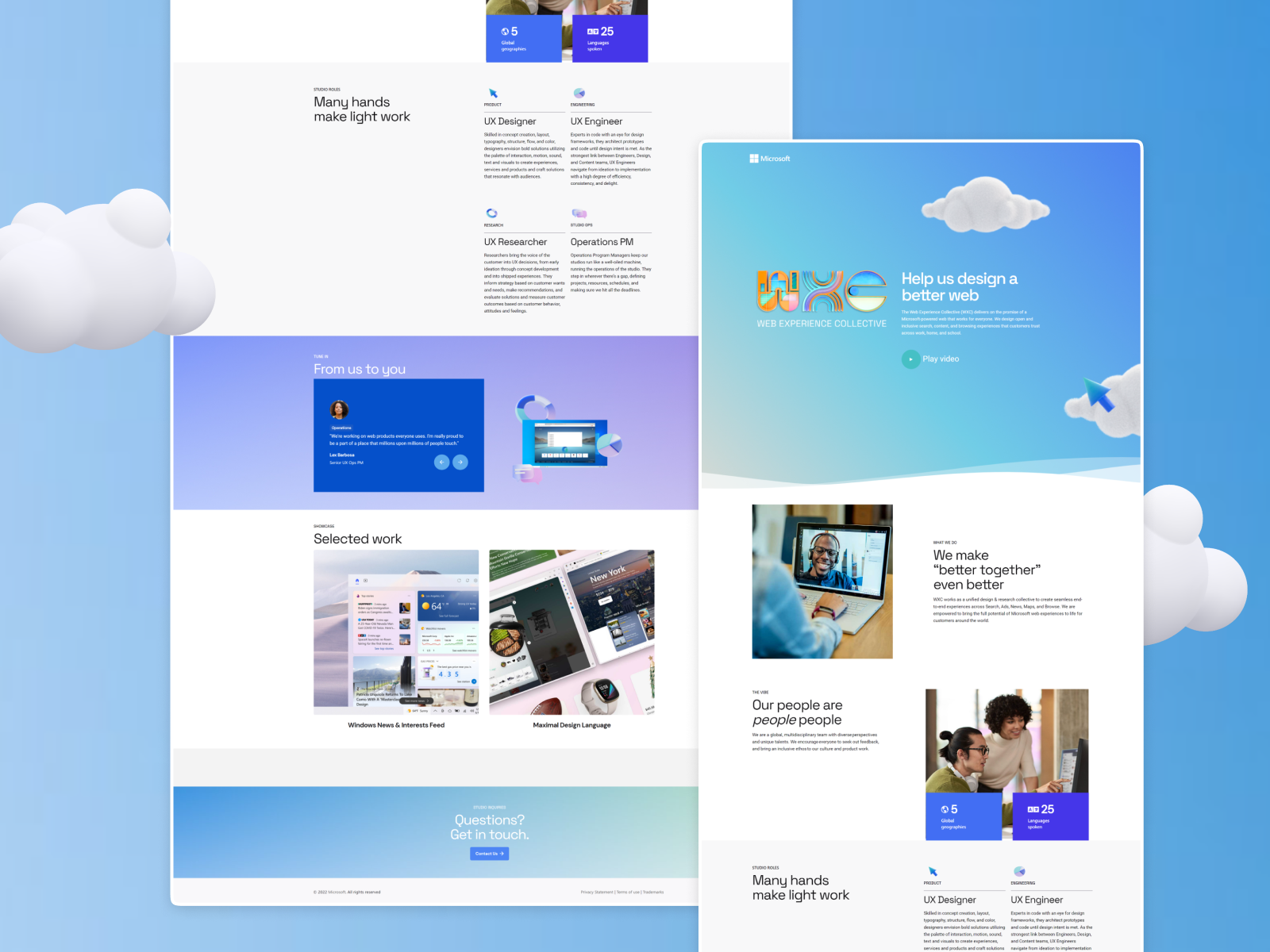 (WXC)+ MICROSOFT UI/UX WEBSITE DESIGN by Rinor Rama on Dribbble