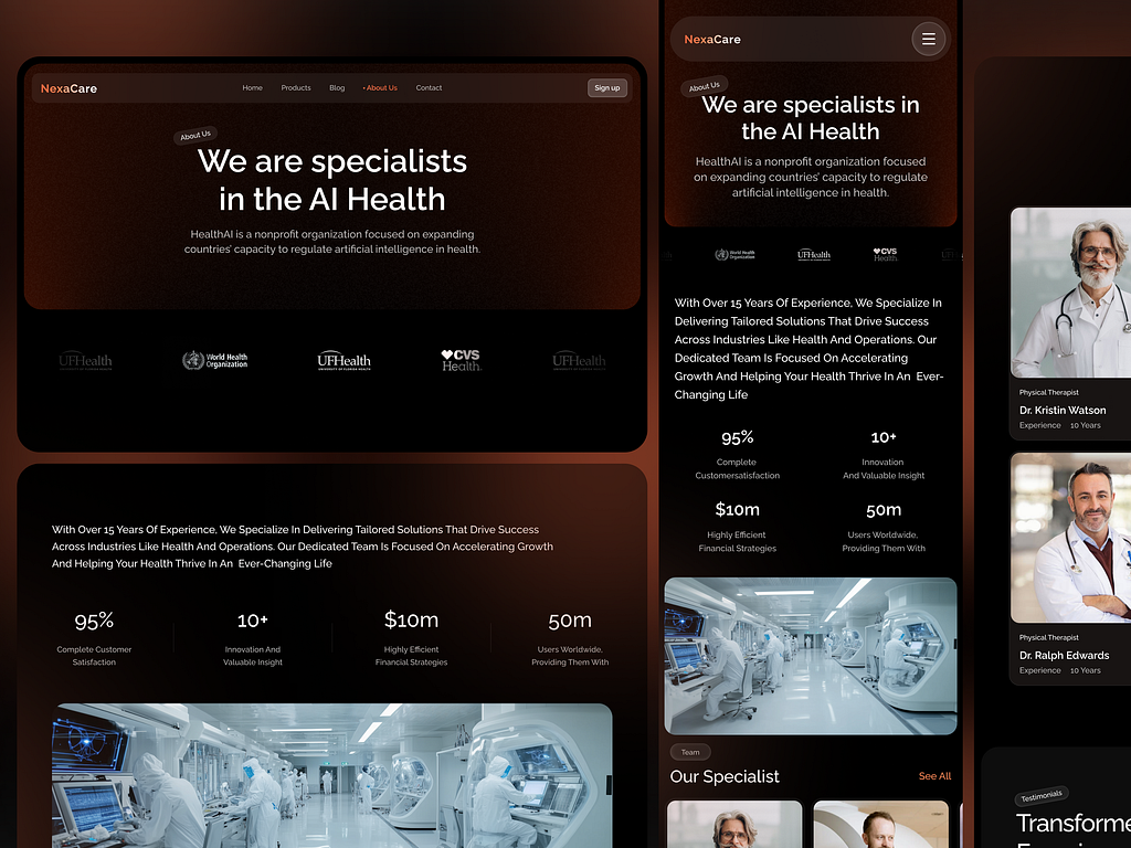 NexaCare - AI Healthcare Website Design by Orbix Studio – SaaS Dashboard Design for Orbix Studio ...