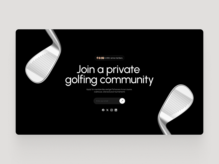 Golf Club Landing Page Design by Shakuro on Dribbble