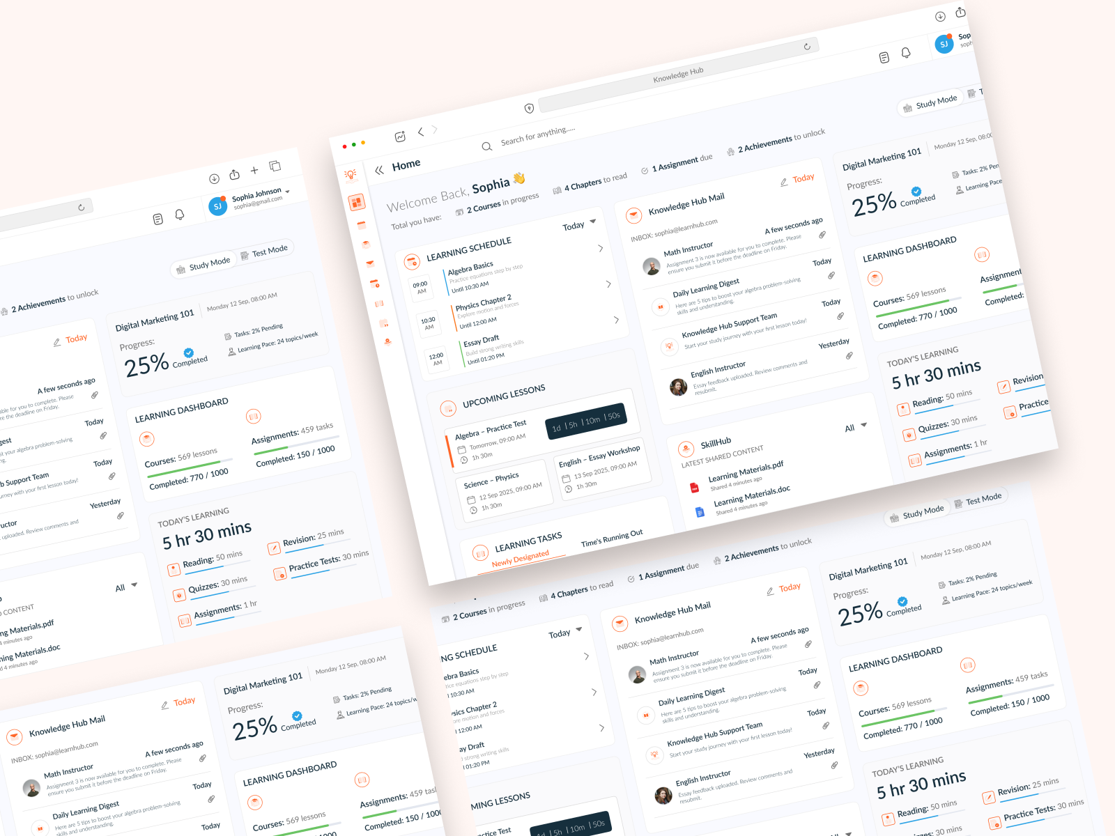 Modern Learning Management System Dashboard – UX Design Concept by MC ...