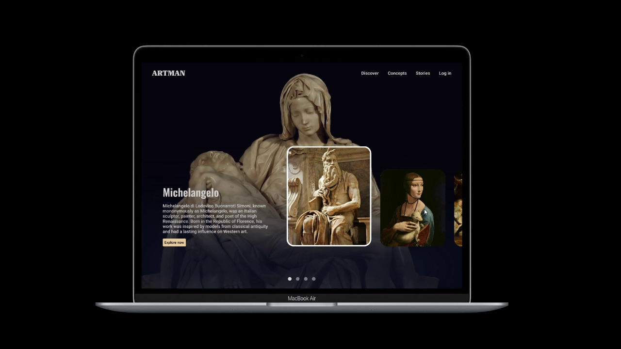 Classic Art Explorer UI Concept by Fardin Tabatabaei on Dribbble