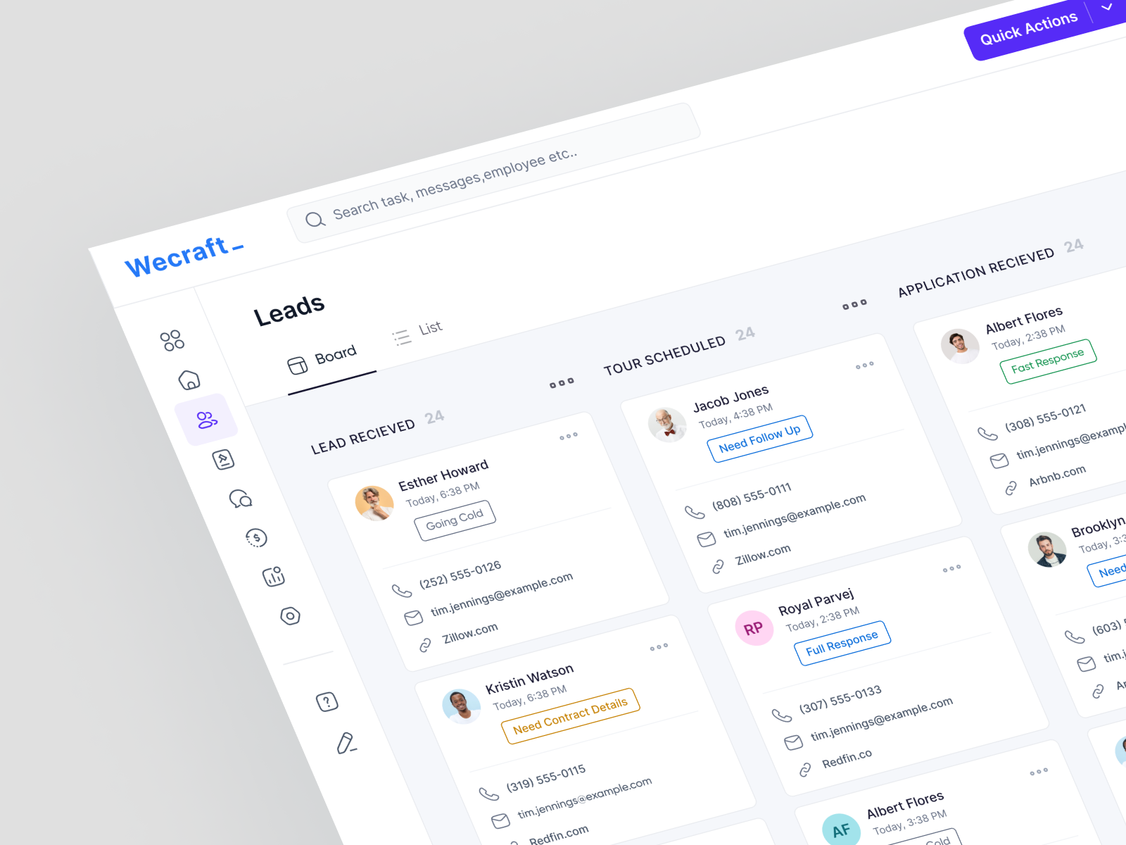 Rental PMS - Kanban Board by Royal Parvej for WeCraft on Dribbble