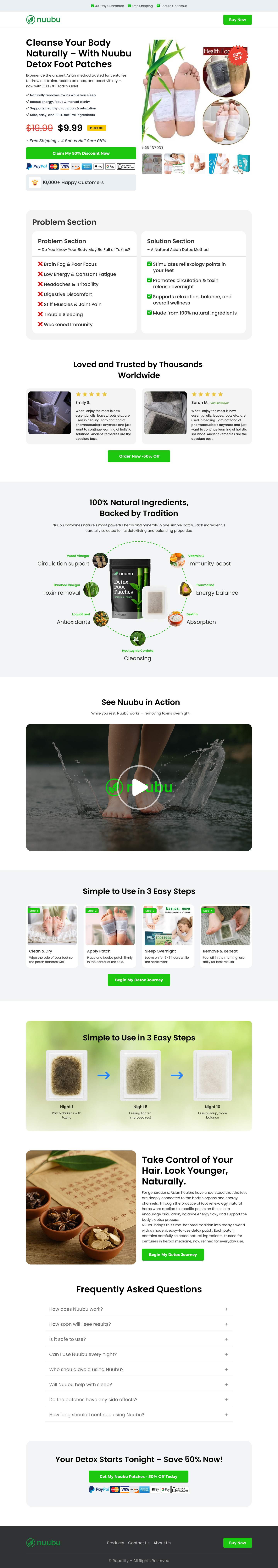 Funnelish - Most Popular Funnelish Template, Detox Foot Patches by JH ...