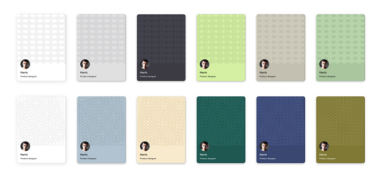 Cards design using moiré pattern by Harris on Dribbble